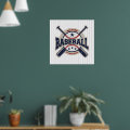 Baseball All Star Team Sport Birthday Party Banner Poster | Zazzle