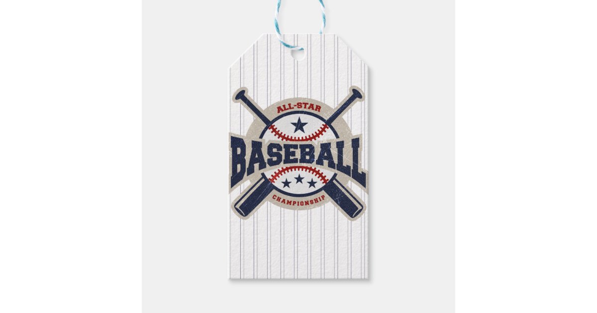 Baseball All Star Team Sport Birthday Party Gift Tags | Zazzle