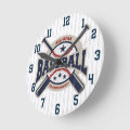Baseball All Star Team Sport Sports Round Clock | Zazzle
