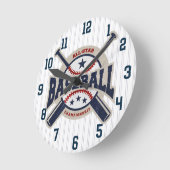 Baseball All Star Team Sport Sports Round Clock | Zazzle