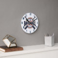 Baseball All Star Team Sport Sports Round Clock | Zazzle