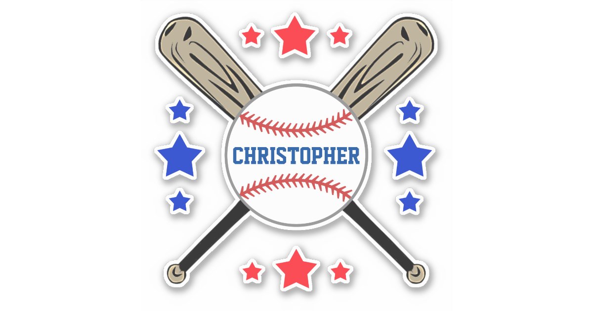 Baseball Allstar Vinyl Stickers | Zazzle.com