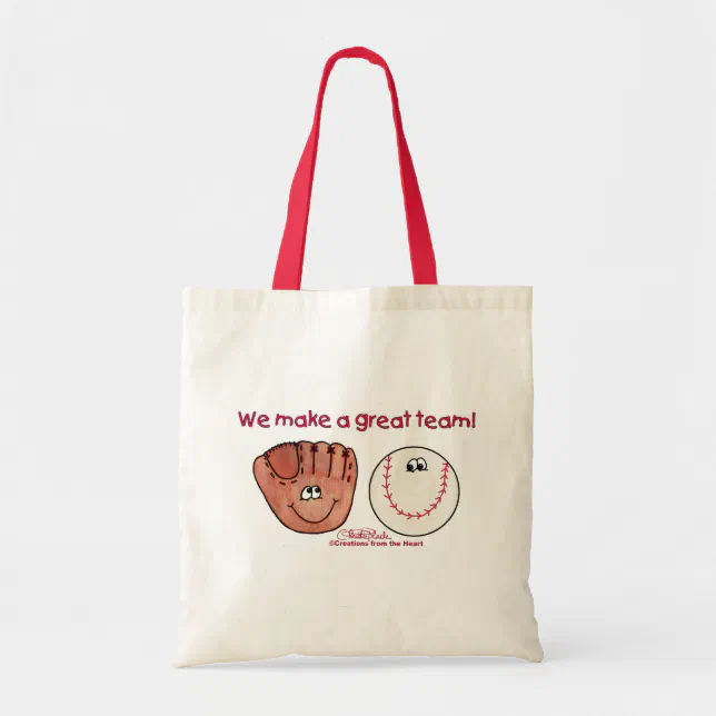 Baseball and Baseball Glove Team Tote Bag | Zazzle