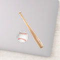 Baseball and Bat Sticker | Zazzle