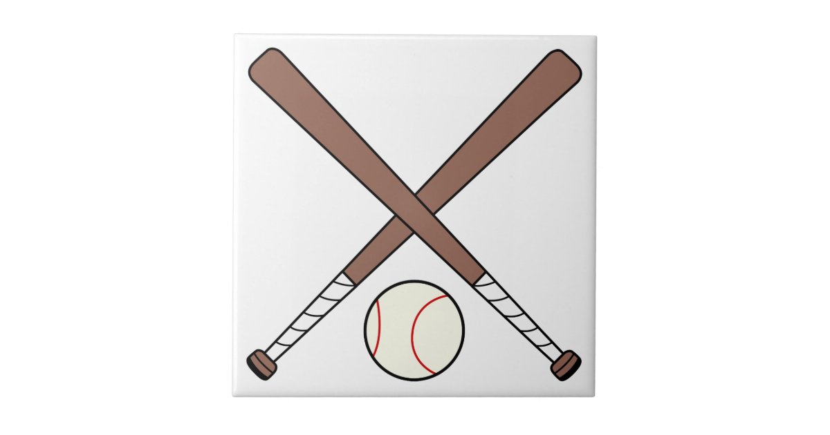 Baseball and Bats Ceramic Tile | Zazzle