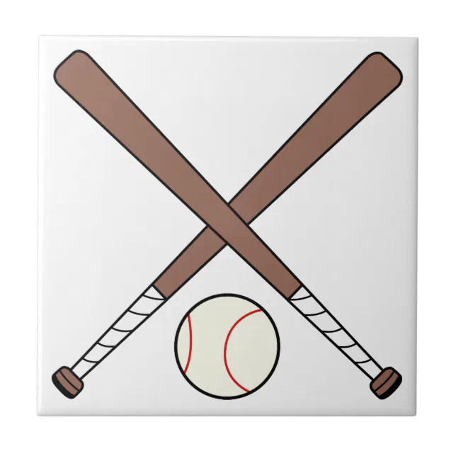 Baseball and Bats Ceramic Tile | Zazzle