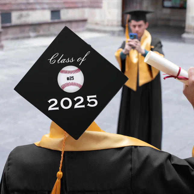 Baseball Any Custom Color Class of Year Graduation Cap Topper | Zazzle