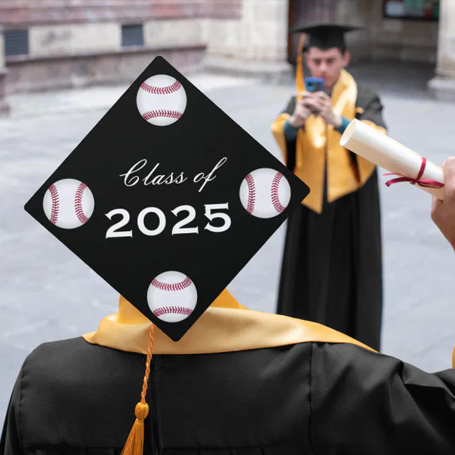 Baseball Any Custom Color Class of Year Graduation Cap Topper | Zazzle