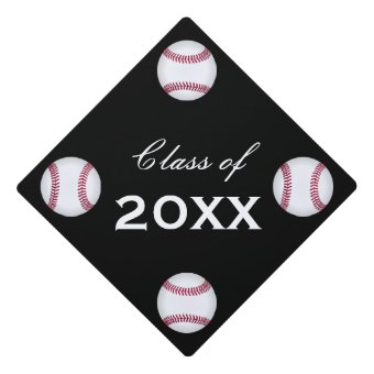 Baseball Any Custom Color Class of Year Graduation Cap Topper | Zazzle