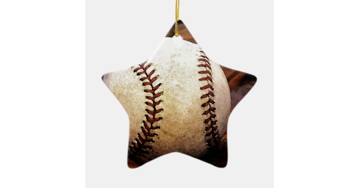 Baseball Artwork Ceramic Ornament | Zazzle