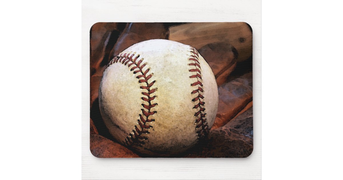 Baseball Artwork Mouse Pad | Zazzle