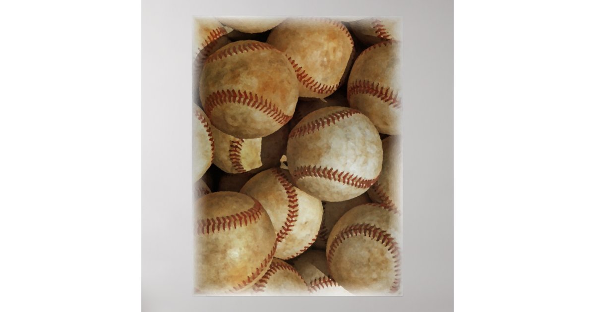 Baseball Artwork Poster | Zazzle