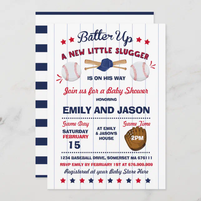 Baseball Baby Shower Invitation Baseball Shower | Zazzle
