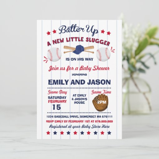 Baseball Baby Shower Invitation Baseball Shower | Zazzle