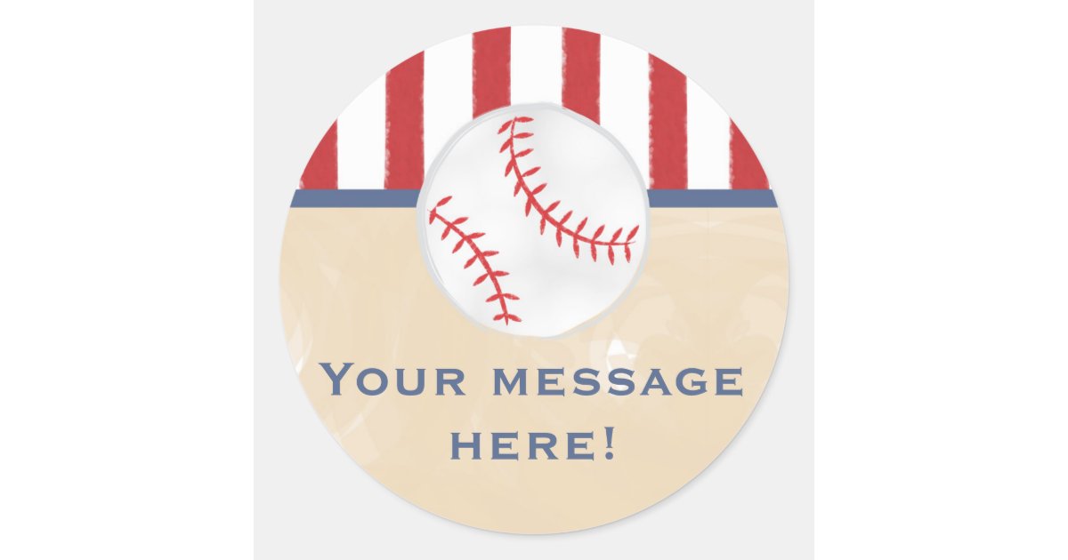 Baseball Baby Shower Round Sticker | Zazzle