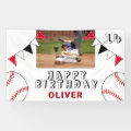 Baseball Ball Bunting Flags Photo Birthday Party Banner | Zazzle
