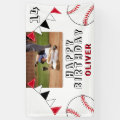 Baseball Ball Bunting Flags Photo Birthday Party Banner | Zazzle