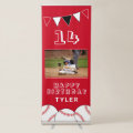 Baseball Ball Bunting Flags Photo Birthday Retractable Banner | Zazzle