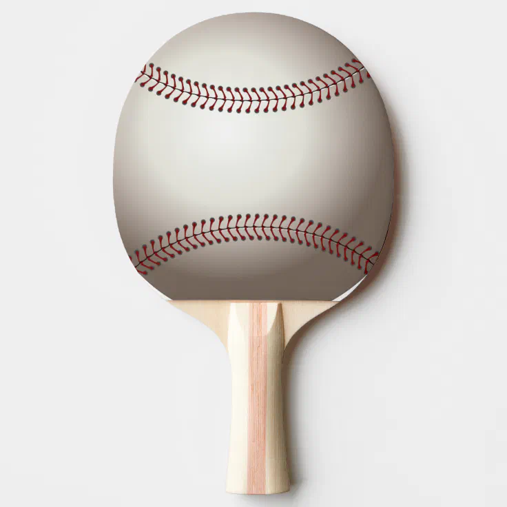 Baseball (ball) ping pong paddle | Zazzle