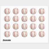 Baseball Ball Round Sticker | Zazzle