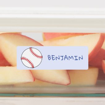 Baseball Ball Sports Name Kids' Labels | Zazzle