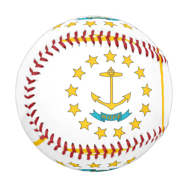 Baseball ball with flag of Rhode Island, USA | Zazzle