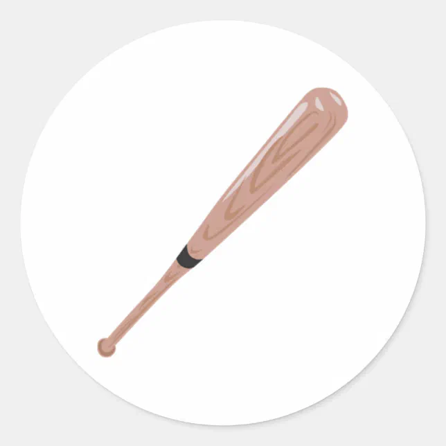 Baseball Bat Classic Round Sticker | Zazzle