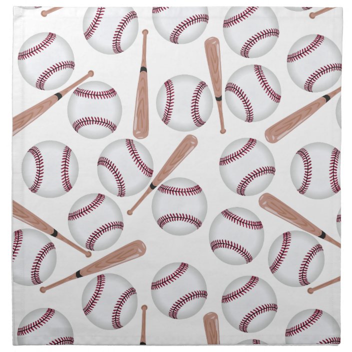Baseball bat pattern cloth napkin | Zazzle.com