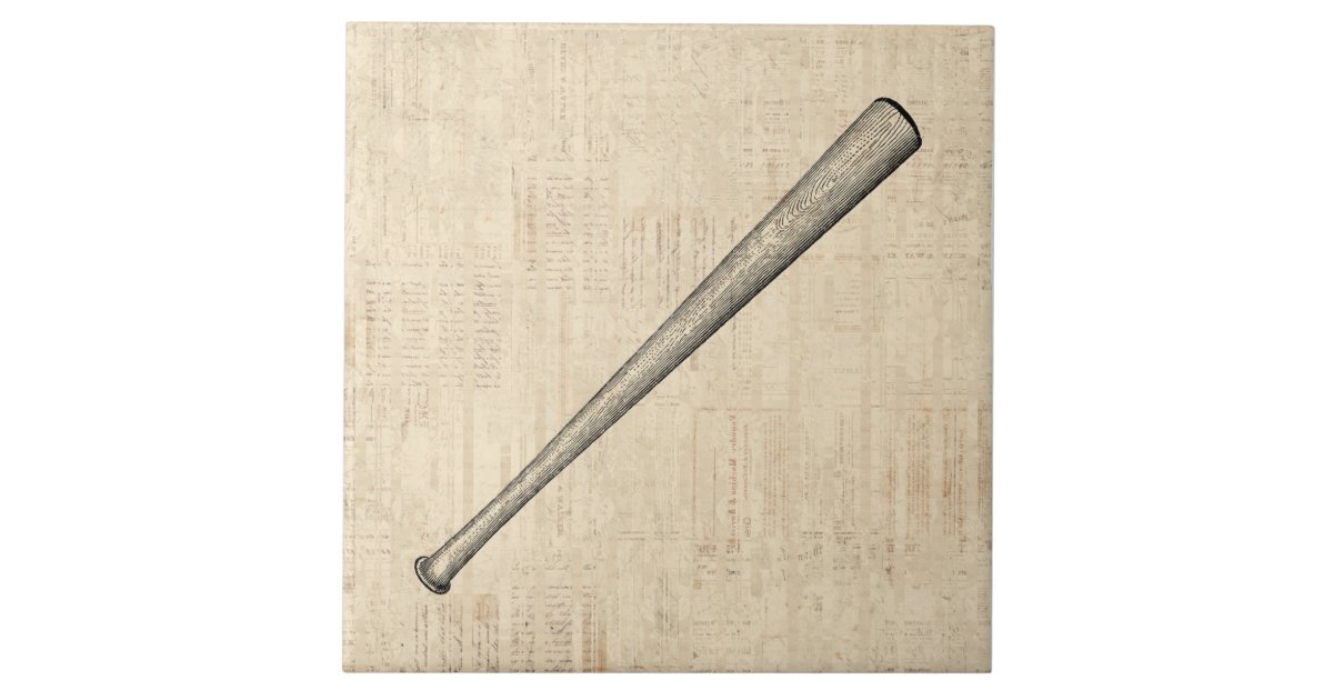 Baseball Bat Sports Art Design Ceramic Tile | Zazzle