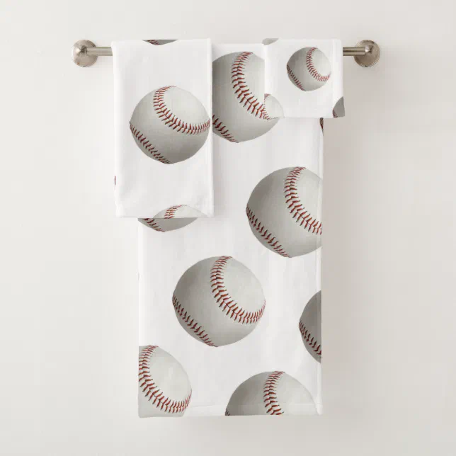 Baseball bath towel set | Zazzle