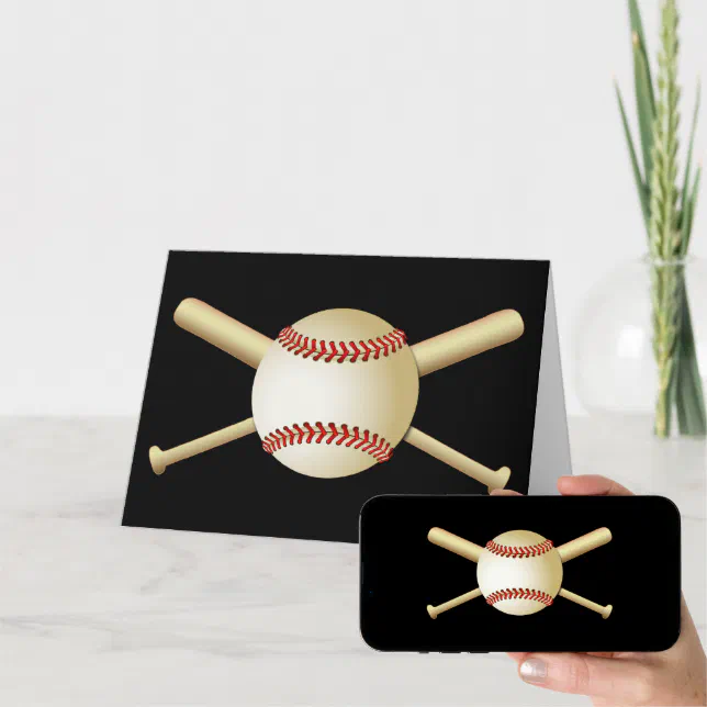 BASEBALL & BATS CARD | Zazzle