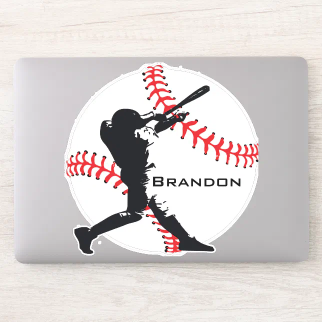 Baseball Batter Design Contour Sticker | Zazzle