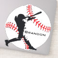 Baseball Batter Design Contour Sticker | Zazzle