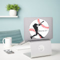 Baseball Batter Design Contour Sticker | Zazzle