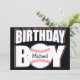 Baseball Birthday Boy Custom Baseball Player Name Card | Zazzle