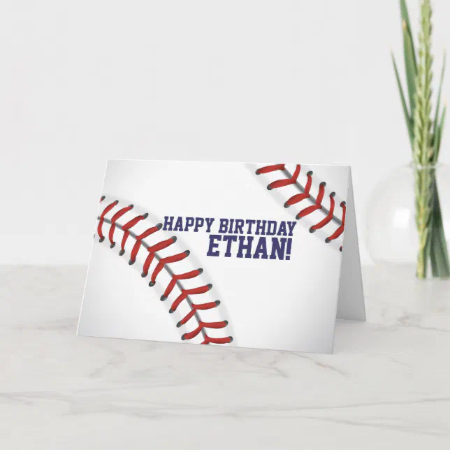 Baseball Birthday Card | Zazzle