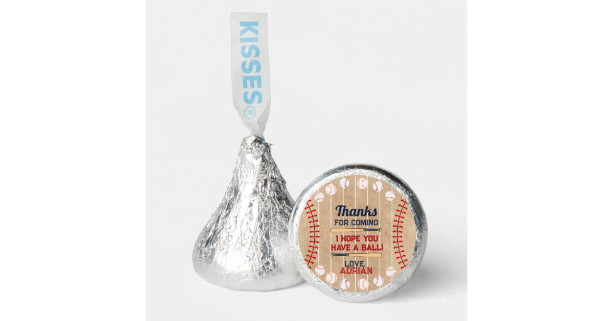 Baseball birthday hershey®'s kisses® | Zazzle