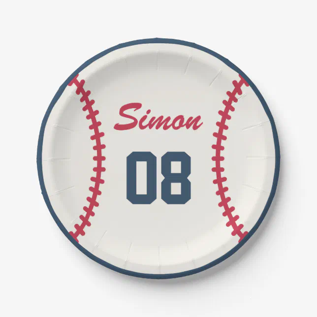 Baseball Birthday Paper Plate | Zazzle