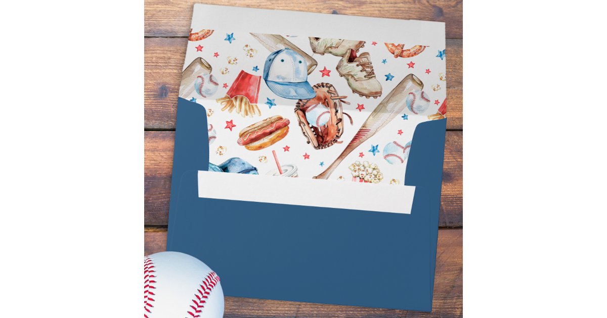 Baseball Birthday Party Envelope – Little Slugger | Zazzle