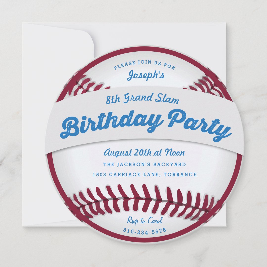 Baseball Birthday Party Invitation | Zazzle