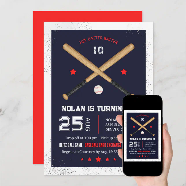 Baseball Birthday Party Invitation | Zazzle