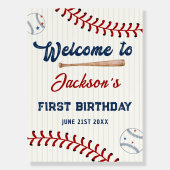 Baseball Birthday Welcome Foam Board | Zazzle