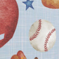 Baseball Blue And Red Sport Boys Peel And Stick Wallpaper | Zazzle