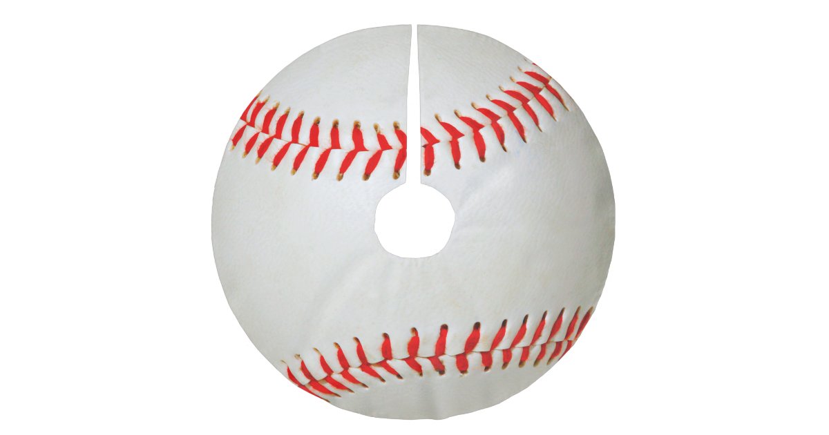 Baseball Brushed Polyester Tree Skirt | Zazzle