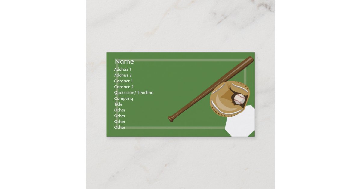 Baseball - Business Business Card | Zazzle