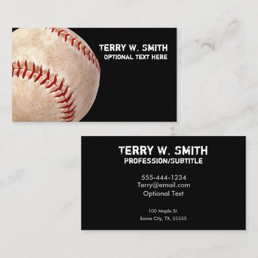 Baseball Business Card | Zazzle