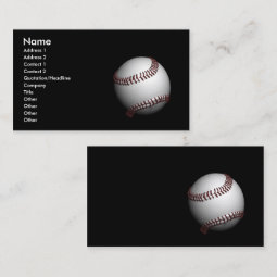 baseball business card | Zazzle