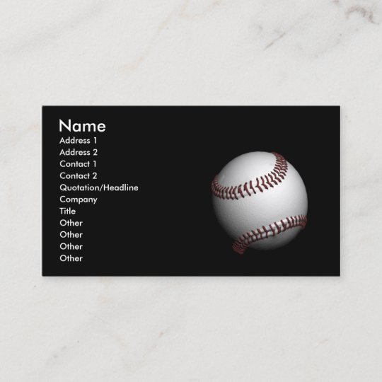 baseball business card | Zazzle.com