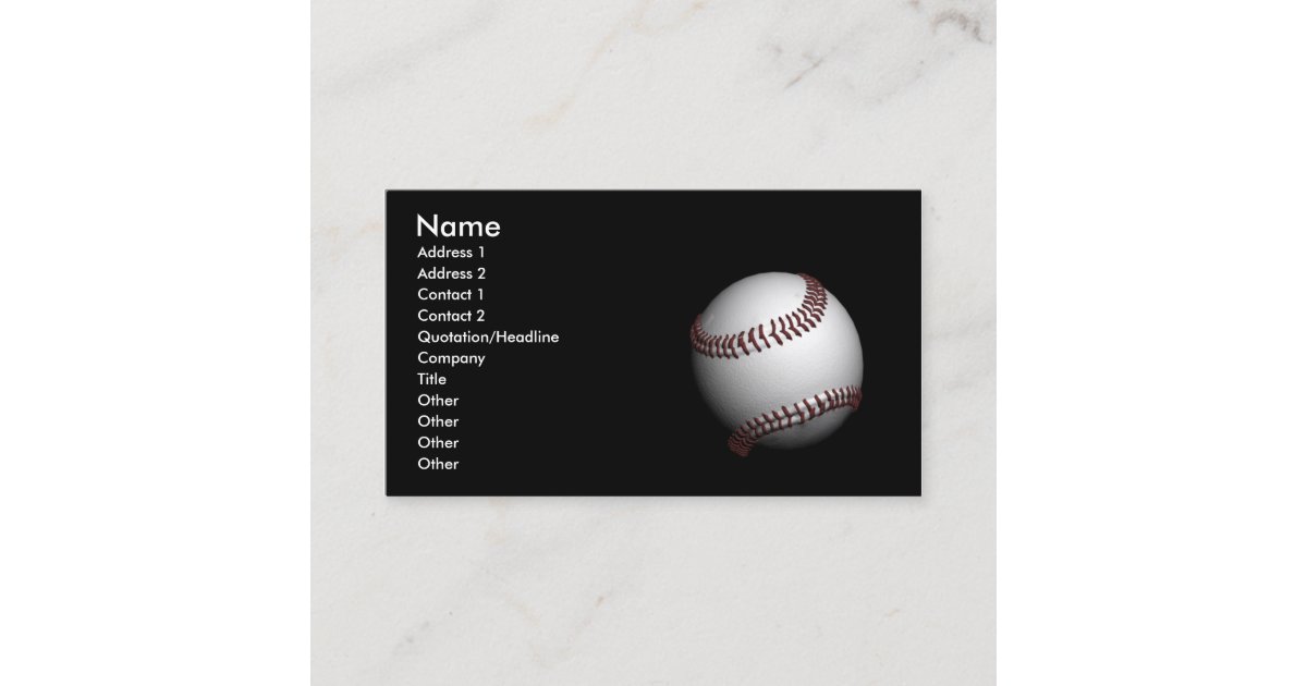 baseball business card | Zazzle