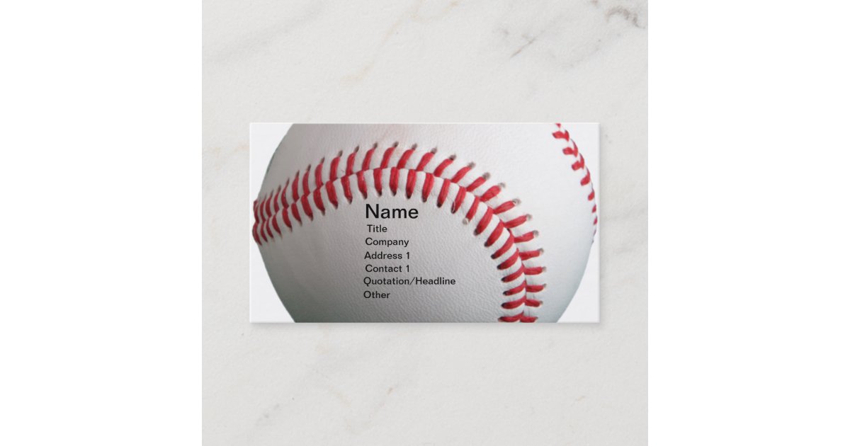 Baseball Business Card | Zazzle